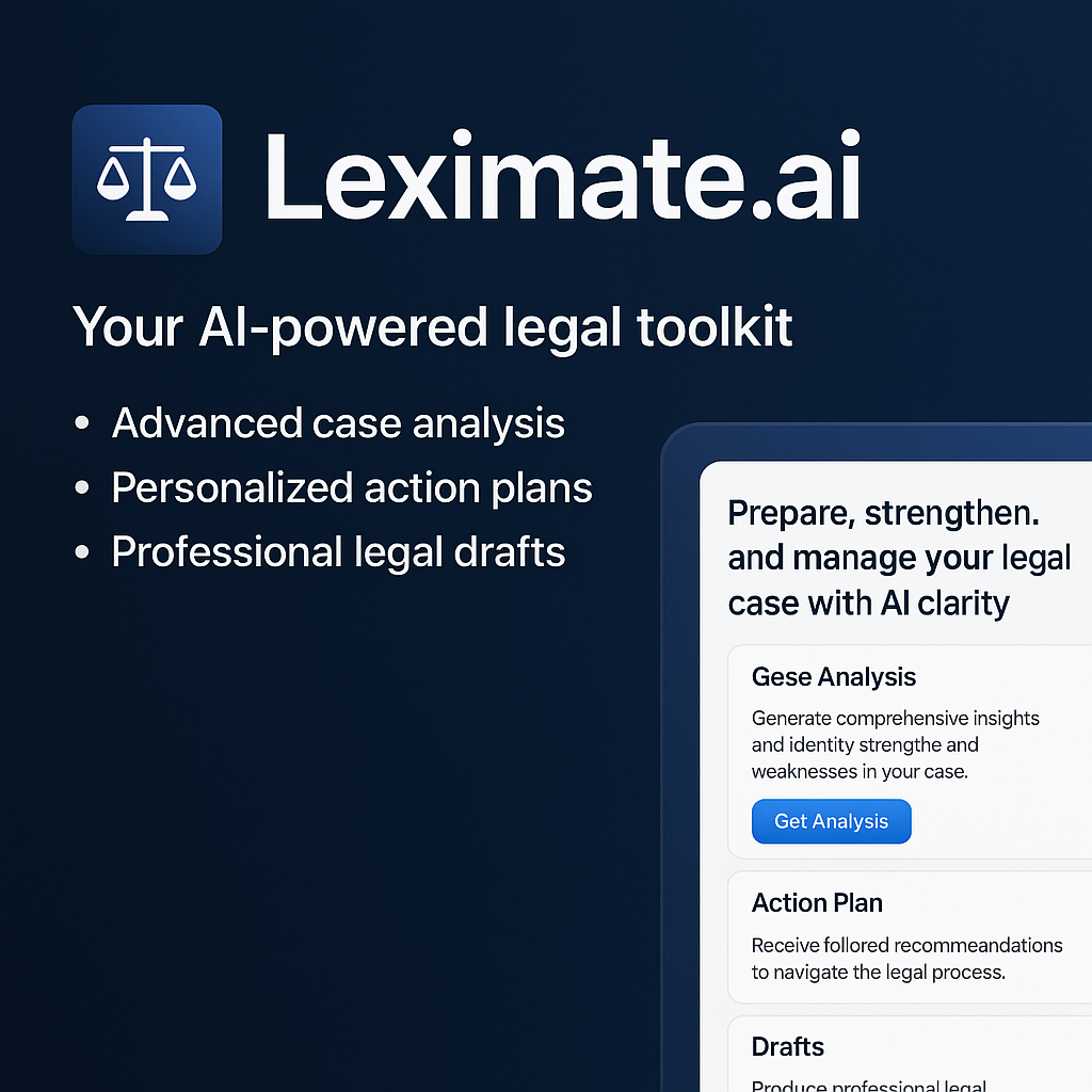 Leximate – Your AI Legal Toolkit